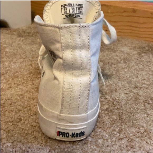 Keds | Shoes | Pro Keds Vintage White High Top Canvas Sneakers | Poshmark